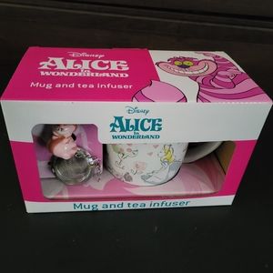 Disney | Dining | Alice In Wonderland Tea Infuser And Ceramic Mug ...